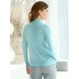 CLASSIC Damen Stehkragenpullover "Kaschmir-Pullover", blau, Gr. 36, unifarben, 100% Kaschmir, Pullover