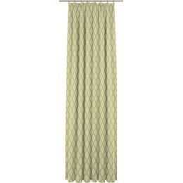 Vorhang Adam, B:145cm H:145cm, gr&uuml;n, Jacquard, Baumwolle (Bio-Baumwolle), Wohnzimmer, Gardinen, "Maroccan Shiraz Light", aus 100% Bio-Baumwolle