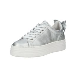 Nero Giardini Damen Plateausneaker "Nero Giardini Sneaker Lederimitat", Gr. 39, silber, Lederimitat, Schuhe