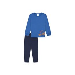 Schiesser Jungen Schlafanzug "Pyjama Kids Nightwear", Gr. 104, blau, Obermaterial: 100% Baumwolle CO., Homewear-Sets