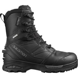Salomon Herren Winterstiefel "TOUNDRA PRO CLIMASalomon WATERPROO", Gr. 46, schwarz, Leder, Synthetik, Schuhe, Snowboots, Winterboots, Winterschuhe,