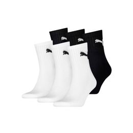 Puma Herren Kurzsocken "Socken 6er Pack", Gr. 43, schwarz-wei&szlig;, Obermaterial: 78% Baumwolle CO. 18% Polyester PES. 2% Polyamid PA. 2% Elasthan EL.,