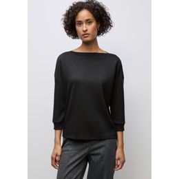 Street One Damen 3/4-Arm-Shirtschwarz, Gr. 36, unifarben, Stoff, 48% Viskose, 48% Polyester, 4% Elasthan, Shirts, im Shirt-Style