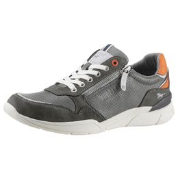 Mustang Shoes Herren Sneaker, Gr. 42, weiß, Lederimitat, Schuhe, mit seitlichem Reißverschluss, Freizeitschuh, Halbschuh, Schnürschuh