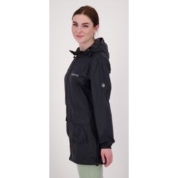 DEPROC Active Damen Regenmantel "LYNN WOMEN"schwarz, Gr. 42, 100% Polyester, PU-beschichtet, M&auml;ntel, auch in Gro&szlig;en Gr&ouml;&szlig;en erh&auml;ltlich