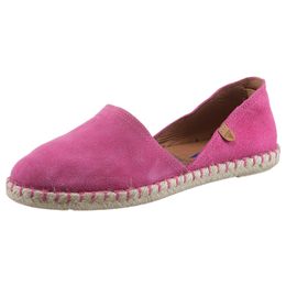 VERBENAS Damen Espadrille "CARMEN SERRAJE", Gr. 36, pink, Veloursleder, Schuhe, Schlupfschuh, Sommerschuh, Loafer mit typischem Jute-Rahmen