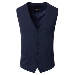 Venti Herren Anzugweste "Venti Anzugweste uni", blau, Gr. 46, 67% Polyester, 31% Viskose, 2% Elasthan, Westen
