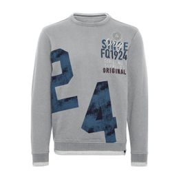 FQ1924 Herren Longpullover "Sweatshirtpullover FQMangus", grau, Gr. XXL, Obermaterial: 60% Baumwolle CO. 40% Polyester PES., Sweatshirts