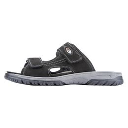 Waldl&auml;ufer WALDL&Auml;UFER Herren Pantolette "Harald", Gr. 7,5, schwarz, Nubukleder, unifarben, Schuhe, Sommerschuh, Schlappen, Klettschuh, in Weite H (= sehr weit)