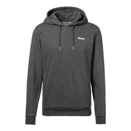 Herren Hoodie, BENCH. LOUNGEWEAR, Gr. 52, grau, angeraute Sweatware, Obermaterial: 60% Baumwolle, 40% Polyester, unifarben, Basic, Sweatshirts,