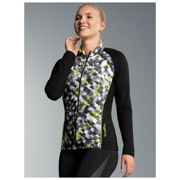 TRIGEMA Damen Trainingsjacke "TRIGEMA Fahrradjacke mit praktischer R&uuml;ckentasche", schwarz, Gr. M, 85% Polyester, 15% Elasthan, Jacken