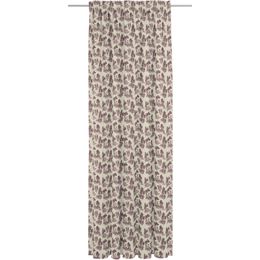 Vorhang Adam, B:142cm H:145cm, rot, Jacquard, Baumwolle, Wohnzimmer, Gardinen, "Good Old Days", aus 100% Bio-Baumwolle