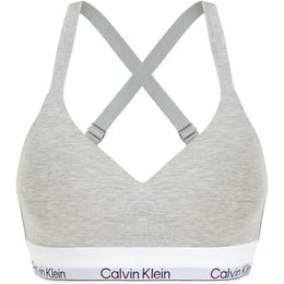 Damen Bralette "LIFT BRALETTE", Calvin Klein Underwear, Gr. XS, grau, Jersey, Obermaterial: 53% Baumwolle, 35% Modal, 12% Elasthan, meliert, BHs, mit
