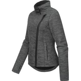 Ragwear Damen Strickfleecejacke "Saskie Melange", grau, Gr. M, Obermaterial: 56% Polyester, 44% Baumwolle; Innenfutter: 100% Polyester, Jacken, Grob