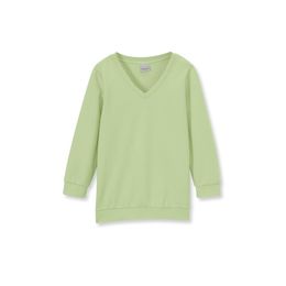 Madeleine Mode MADELEINE Damen 3/4-Arm-Shirt "Sweatshirt Sweatshirt mit 3/4-langen &Auml;rmeln.", gr&uuml;n, Gr. 38, Obermaterial: 85% Baumwolle CO. 15% Polyamid PA., Shirts