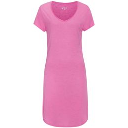 Vivance Dreams Damen Nachthemd, Gr. 32, pink, Single Jersey, Obermaterial: 90% Viskose, 10% Polyester, meliert, Basic, Kleider, mit sch&ouml;nem