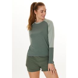 Endurance Damen Langarmshirt "Abbye", grün, Gr. 36, unifarben, 95% Viskose, 5% Elasthan, Shirts, mit praktischer Quick Dry-Funktion