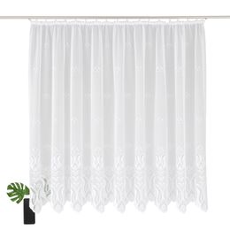 Weckbrodt-Gardinen Gardine WECKBRODT, B:250cm H:175cm, wei&szlig;, Jacquard, Polyester, Wohnzimmer, Gardinen, "Aletta", Jacquard, strukturiert, halbtransparent,