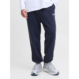 Jack & Jones JACK & JONES Herren Sweathose "JPSTKANE SOHO SWEAT PANTS NOOS", blau, Gr. S, bedruckt, angeraute Sweatware, Obermaterial: 80% Baumwolle, 20%