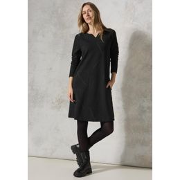 Cecil Damen Strickkleid, schwarz, Gr. XS, gemustert, Stoff, 66% Polyester, 20% Viskose, 10% Metallfaser, 4% Elasthan, Kleider, knielang