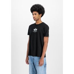 Herren T-Shirt "Basic T-Shirt ML", schwarz, Gr. XL, Alpha Industries, Obermaterial: 100% Baumwolle, Shirts