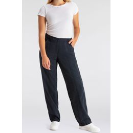 KjBRAND Damen Stretch-Hose "Babsie", blau, Gr. 48, gestreift, Web, Obermaterial: 47% Baumwolle, 45% Polyester, 6% Viskose, 2% Elasthan, Hosen, mit