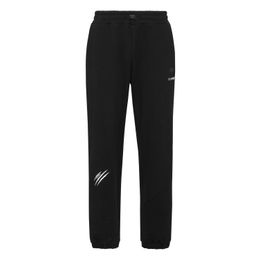 Plein Sport Damen Jogginghose "Scratch", schwarz, Gr. L, Obermaterial: 87% Baumwolle, 13% Polyester, Hosen
