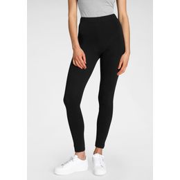 Boysen's BOYSEN'S Damen Leggings, schwarz, Basic, Gr. 44, unifarben, Jersey, Obermaterial: 95% Baumwolle, 5% Elasthan, Hosen, mit Baumwolle NEUE FARBE