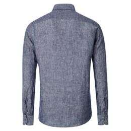Casamoda Jungen Leinenhemd "Casamoda Leinenhemd uni", blau, Gr. L, unifarben, 100% Leinen, Hemden