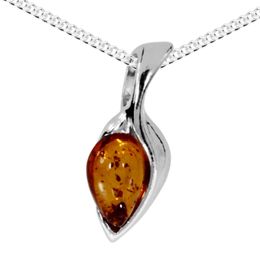 OSTSEE-SCHMUCK Damen Kette mit Anh&auml;nger "OSTSEE-SCHMUCK Kette mit Anh&auml;nger Ines Kette mit Anh&auml;nger Ines", 45cm, Silber 925 (Sterlingsilber), L: 42,