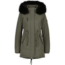 alife and kickin ALIFE & KICKIN Damen Winterjacke "Damen KierseyAK A", grün, Gr. L, 100% Polyester, Jacken, Kurzer Mantel mit weichem Teddy-Innenfutter und
