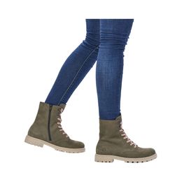 Remonte Damen Schn&uuml;rstiefelette "Remonte Stiefelette Leder", Gr. 37, gr&uuml;n, Leder, Schuhe