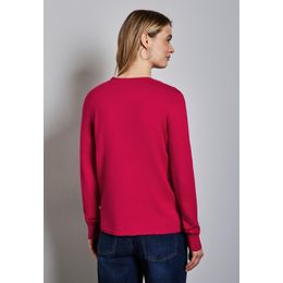 Street One Damen Cardigan, pink, Gr. 46, unifarben, Stoff, 70% Viskose, 30% Nylon, Strickjacken, im Lagen-Look