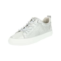 Mustang Shoes Damen Sneaker "Mustang Shoes Sneaker Lederimitat/Textil", Gr. 40, silber, Lederimitat, Textil, Schuhe