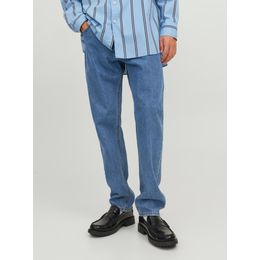 Jack & Jones JACK & JONES Herren Relax-fit-Jeans "JJICHRIS JJORIGINAL SQ 735 LN", blau, Gr. 30, Abriebeffekte, clean, Denim/Jeans, Obermaterial: 100% Baumwolle,