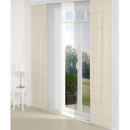 Schiebegardine WIRTH, B:60cm H:245cm, gold, Jacquard, Baumwolle, Polyester, Wohnzimmer, Gardinen, "Gospic"