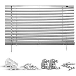 Jalousie GOOD LIFE, B:50cm H:160cm, silber, Jalousien, "Matti", Klemmfix-Jalousie aus Aluminium