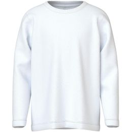 name it Jungen Langarmshirt "NKMVOBBO LS NREG TOP NOOS", wei&szlig;, Gr. 134, unifarben, Jersey, Obermaterial: 100% Baumwolle, Shirts