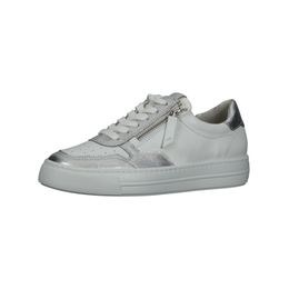 Paul Green Damen Sneaker "Paul Green Sneaker Glattleder", Gr. 38,5, silber, Glattleder, Schuhe