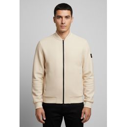 BOSS Orange Herren Sweatjacke "Lisimba", beige, Gr. XL, unifarben, Jersey, Obermaterial: 100% Baumwolle, Sweatjacken, oversize fit, Strickb&uuml;ndchen
