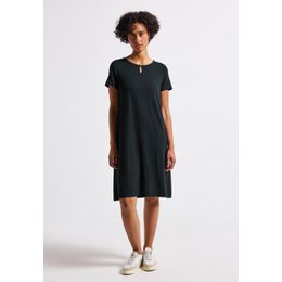 Street One Damen Sommerkleid, gr&uuml;n, Gr. 44, unifarben, Stoff, 95% Viskose, 5% Elasthan, Kleider, soft und trageangenehm