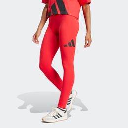 Damen Trainingstights "W BL SJ LEG", rot, Gr. S, adidas Sportswear, Obermaterial: 90% Baumwolle, 10% Elasthan, Hosen, Sportleggings