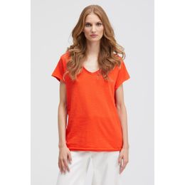 Smith & Soul SMITH & SOUL Damen V-Shirt, rot, Gr. S, unifarben, Material: 100% Baumwolle, Shirts, aus Baumwolle
