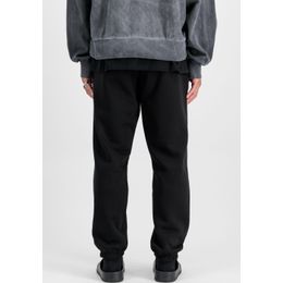 Damen Sweathose "Basic Jogger Small Logo II", schwarz, Gr. L, Alpha Industries, bedruckt, Sweatware, Obermaterial: 80% Baumwolle, 20% Polyester, Hosen