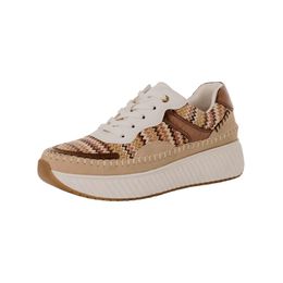 Marco Tozzi Damen Sneaker "Marco Tozzi Sneaker Lederimitat", Gr. 37, braun, Lederimitat, Schuhe