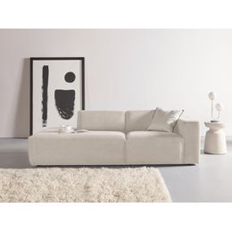 2-Sitzer Home Affaire "Noord mit Kedernaht, Breite 227 cm", beige (cream), B:227cm H:71cm T:96cm, 94% Polyester; 6% Nylon, Sofas, Cord, Struktur, Webstoff, mit Wellenunterfederung, Massivholzrahmen