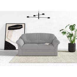 2-Sitzer DOMO collection "Montana f&uuml;r kleine R&auml;ume, Breite 146cm, komfortabel und zeitlos", silber, B:146cm H:84cm T:82cm, 100% Polyester, Sofas, bequeme Armlehnen