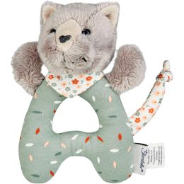 Greifling Sterntaler "Katze Lilly", grau, Greifspielzeug, KinderH:15cm, Flauschstoff, mit Rassel, H:15cm