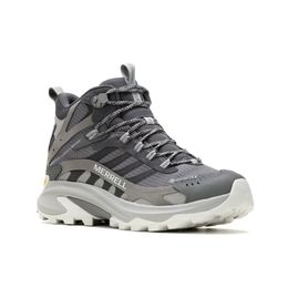 Merrell Herren Wanderschuh "MOAB SPEED 2 MID GORE-TEX", Gr. 47, grau, Synthetik, Schuhe, wasserdicht