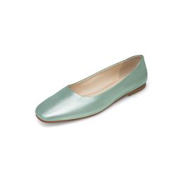 Henry Stevens Damen Ballerina "Audrey B Businessschuh", Gr. 38mint, Ziegennappa, Schuhe, Damen Halbschuhe Leder handgefertigt, Slipper